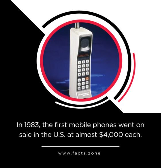 In 1983, the first mobile phones went on... • Facts Zone